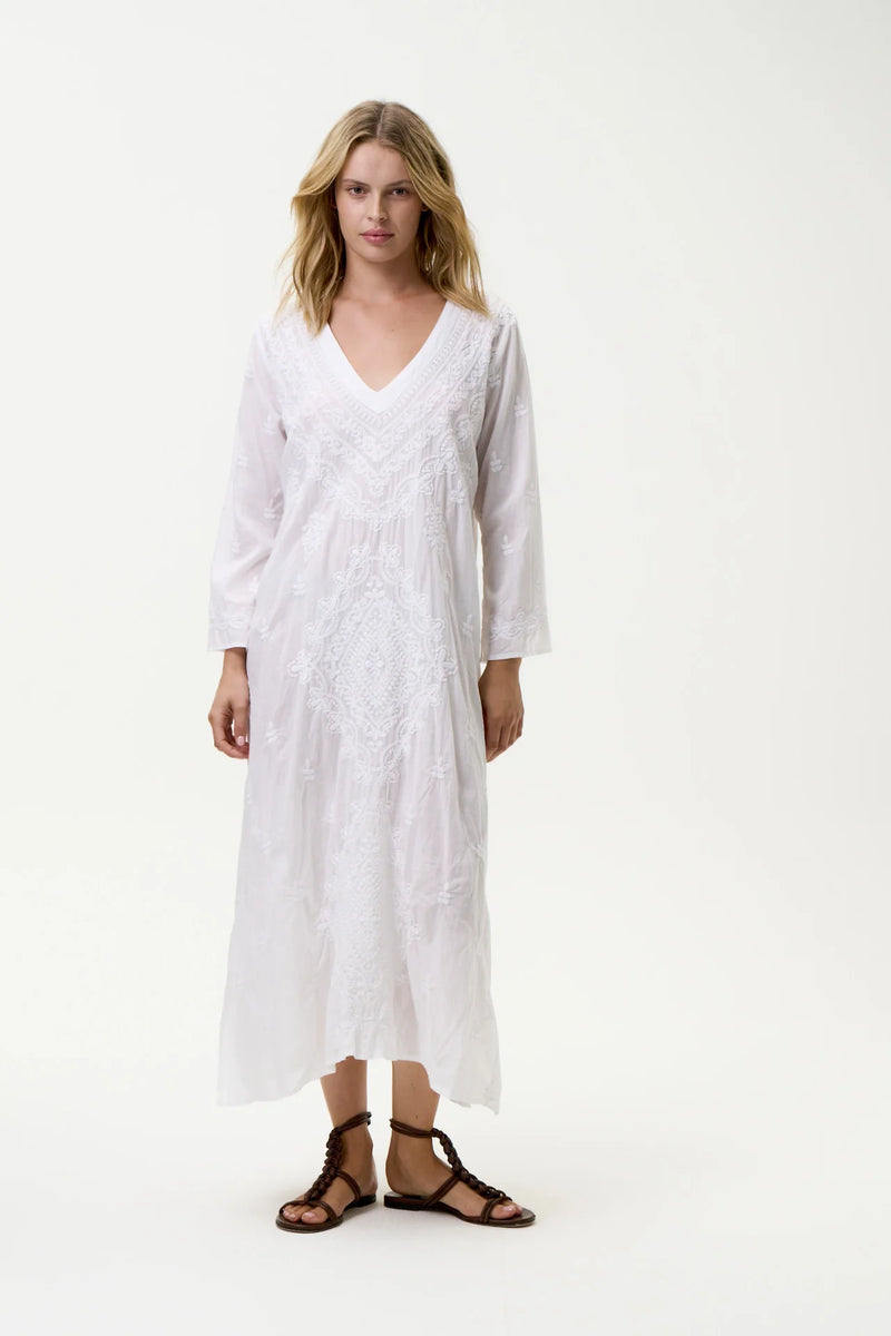 Long Goa-Embroidery-Cotton-White/White – Eumundi Style