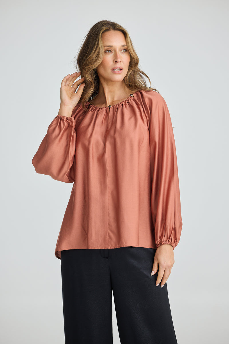 Carlisle Blouse - Terracotta | Brave+True – Eumundi Style
