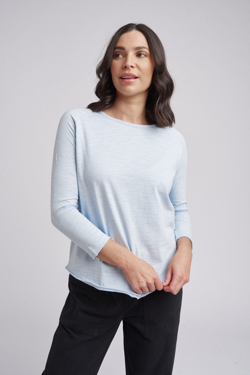 Long Sleeve Basic Cotton Tee - Ballard Blue – Eumundi Style