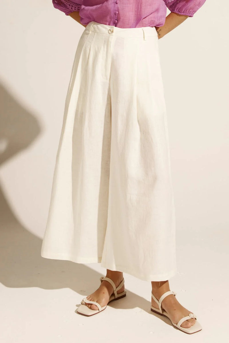 cropped wide-leg linen anchor pants | zoe kratzmann – Eumundi Style