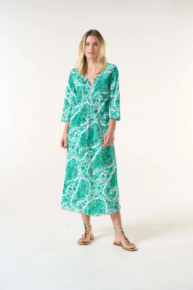 Long Poppy Dress St Tropez Emerald | OneSeason – Eumundi Style
