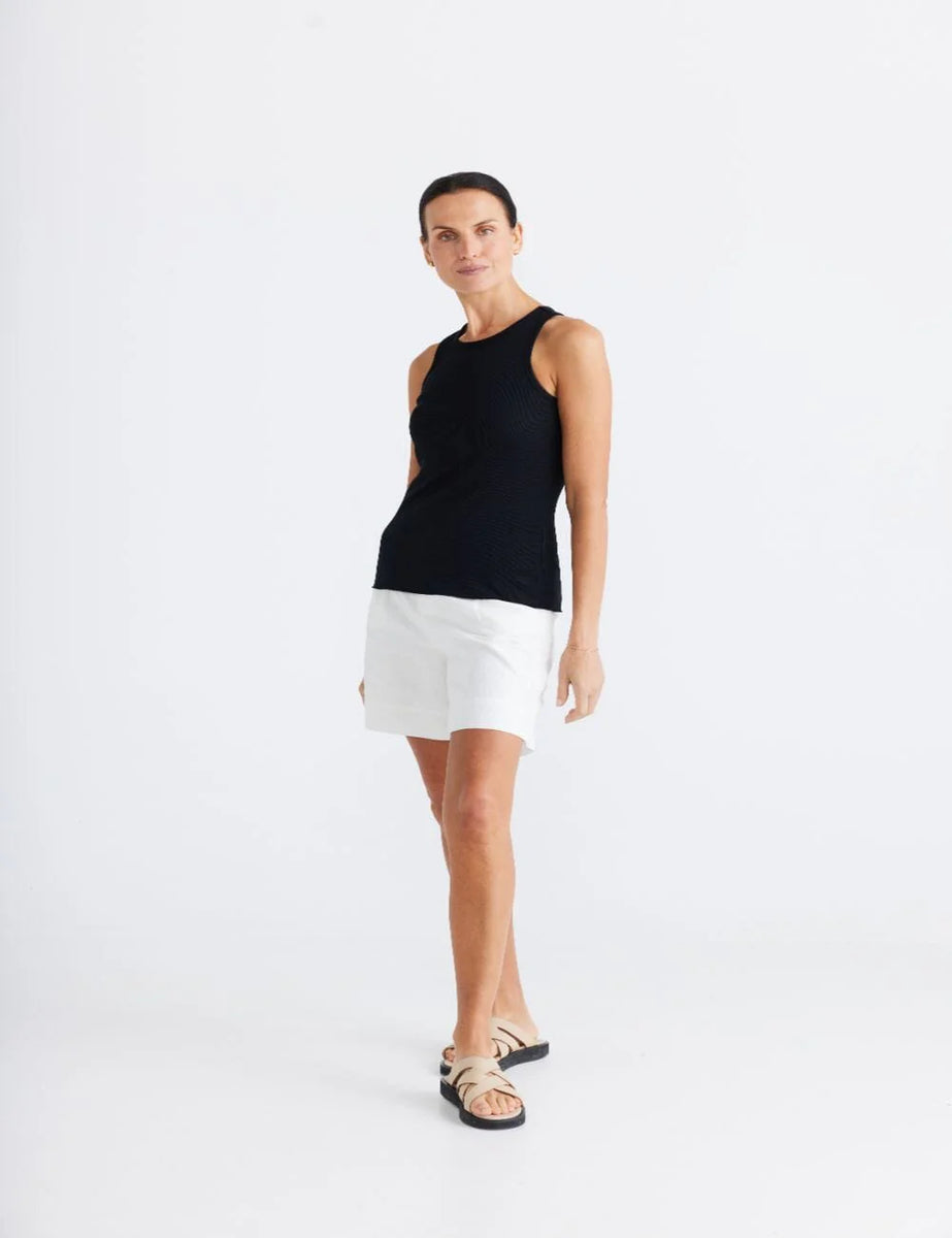 Essential Rib Tank in Black – Eumundi Style