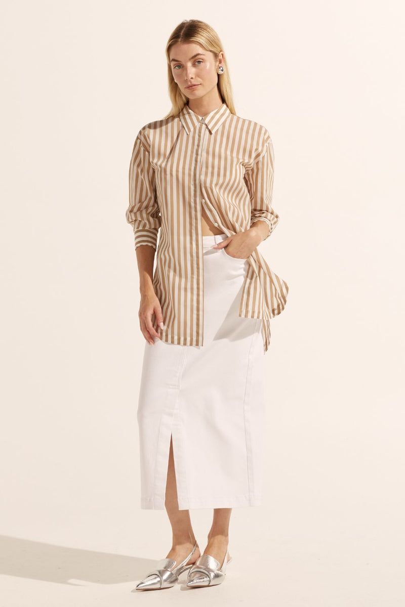 meridian skirt - porcelian denim – Eumundi Style